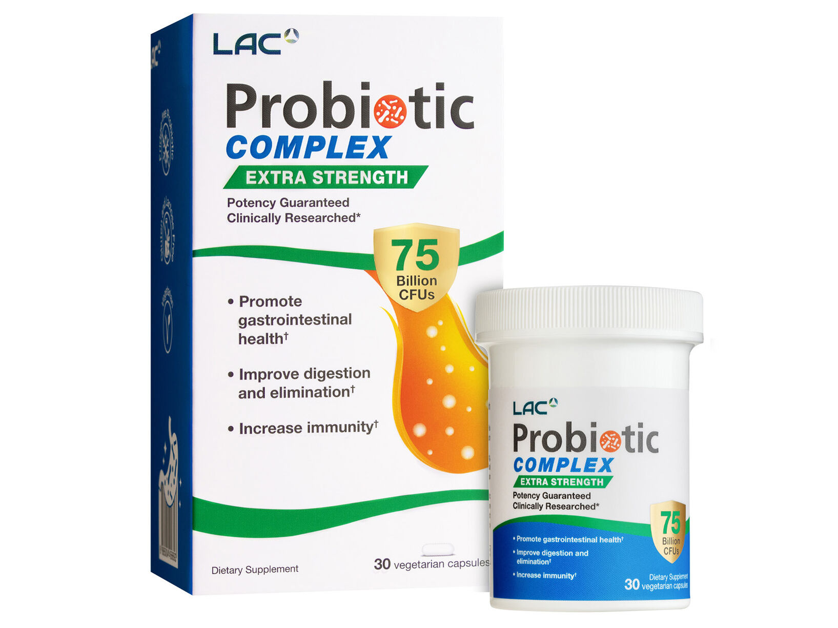 Probiotic Complex EXTRA STRENGTH 75 Billion CFUs | LAC Singapore